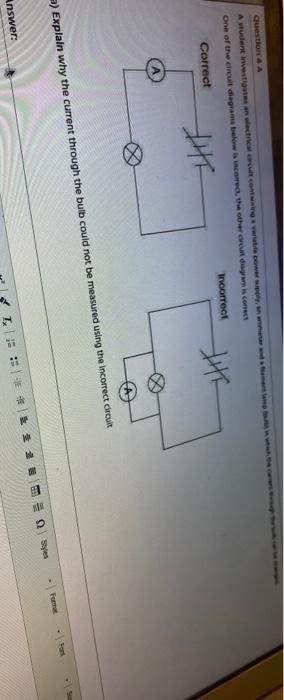 Solved Question 4 A One of the circuit diagrams below is | Chegg.com
