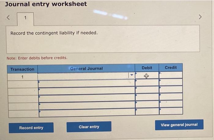 Solved Exercise 8-16A Analyze disclosure of contingent | Chegg.com