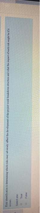 Solved Risk identification is determining which risks may | Chegg.com