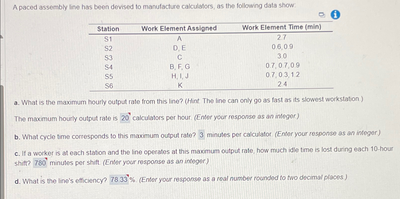 A paced assembly line has been devised to manufacture | Chegg.com