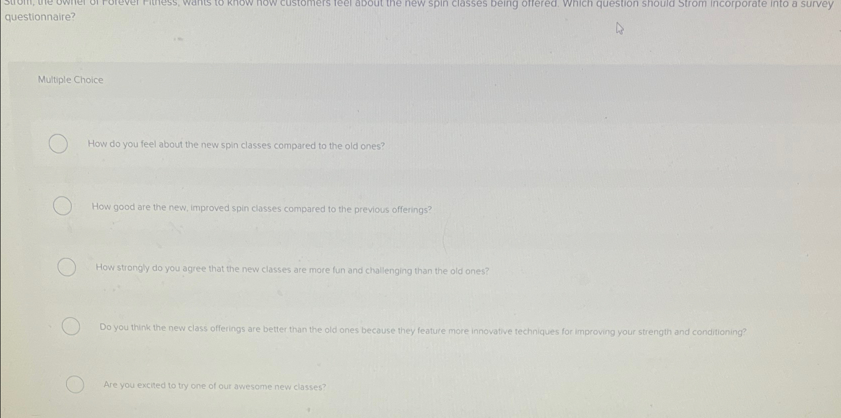 Solved questionnaire?Multiple ChoiceHow do you feel about | Chegg.com