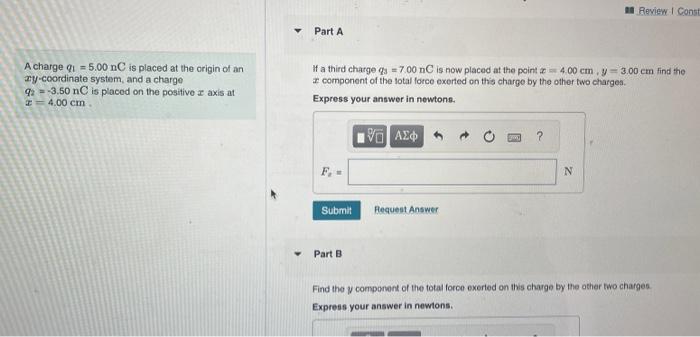 Solved A charge q1=5.00nC is placed at the origin of an If a | Chegg.com