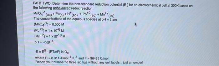 Solved Standard Reduction Potentials In Aqueous Solutions At