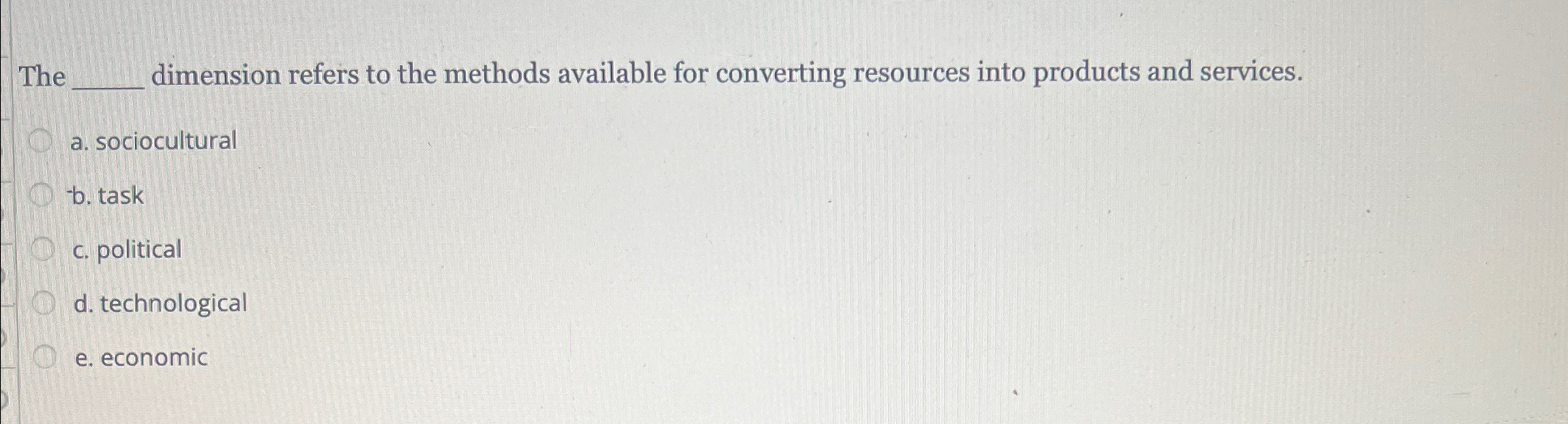 Solved The ___ ﻿dimension refers to the methods available | Chegg.com