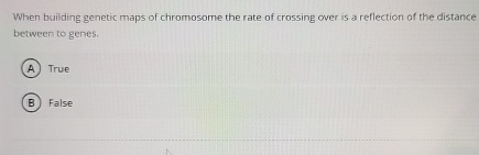 Solved When building genetic maps of chromosome the rate of | Chegg.com