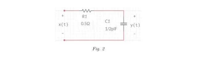 Solved 3. Fig 2 shows an RC filter circuit constructed with | Chegg.com