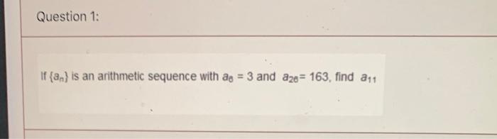 Solved If {an} is an arithmetic sequence with a0=3 and | Chegg.com