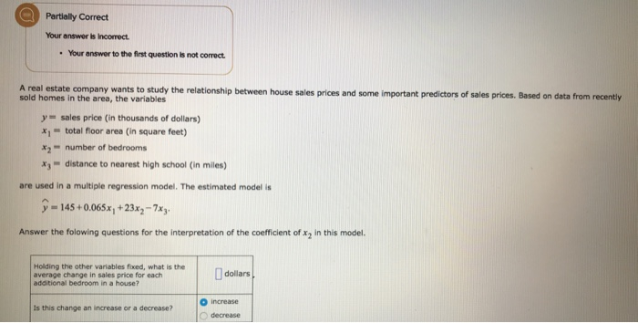 Solved Partially Correct Your answer is incorrect . Your | Chegg.com