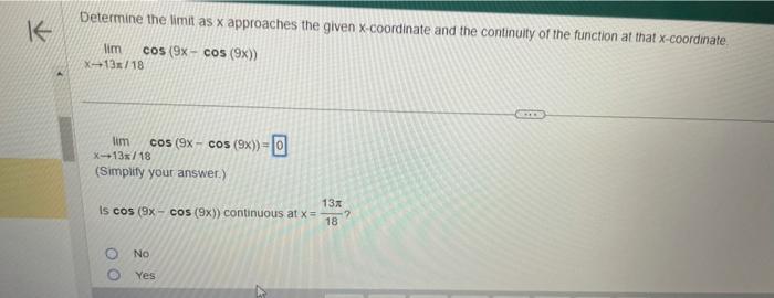Solved Determine the limit as x approaches the given | Chegg.com