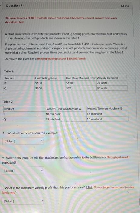 Solved This problem has THREE multiple choice questions. | Chegg.com
