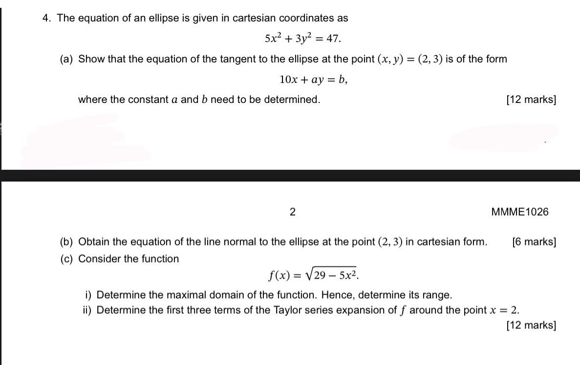 Solved The equation of an ellipse is given in cartesian | Chegg.com