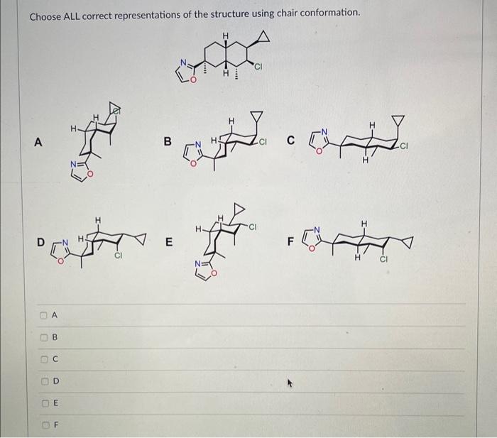 Solved Choose ALL correct representations of the structure | Chegg.com