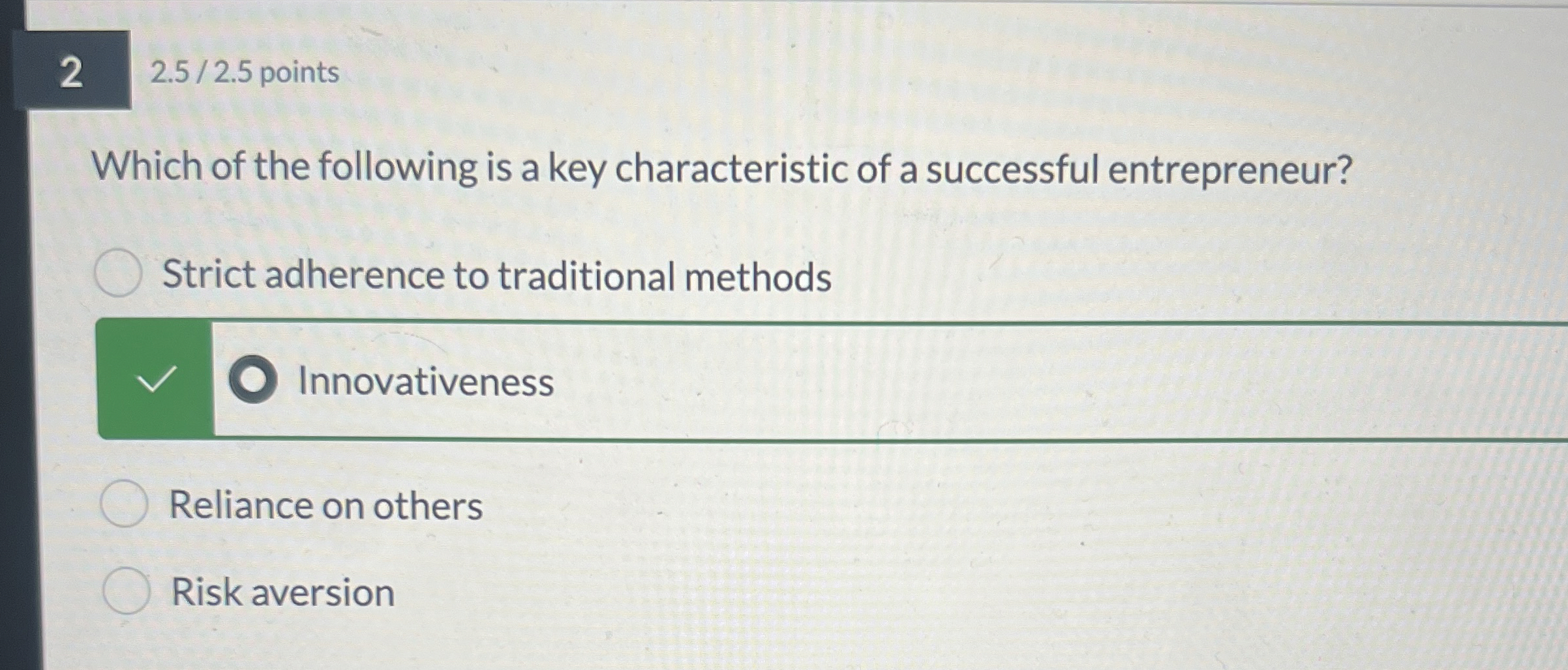 Solved 22.5 / 2.5 ﻿pointsWhich of the following is a key | Chegg.com