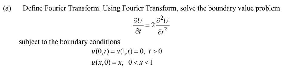 Solved Define Fourier Transform Using Fourier Transform 8816