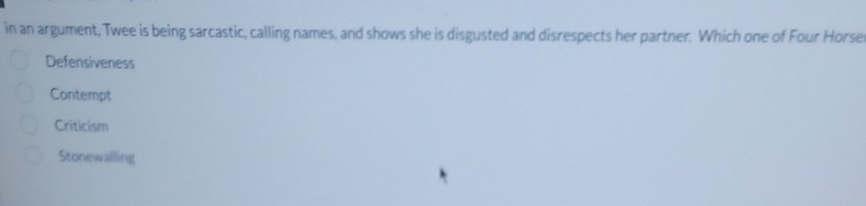 Solved in an argument, Twee is being sarcastic, calling | Chegg.com