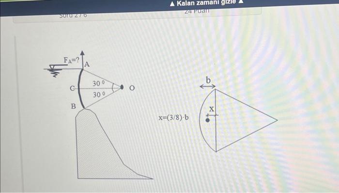 The width of the segment cap in the form of a hinged | Chegg.com
