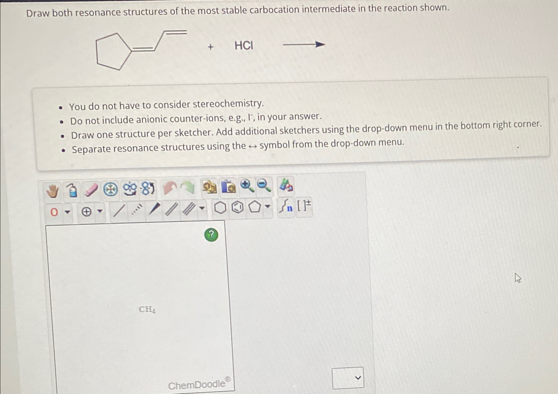 Solved Draw both resonance structures of the most stable | Chegg.com