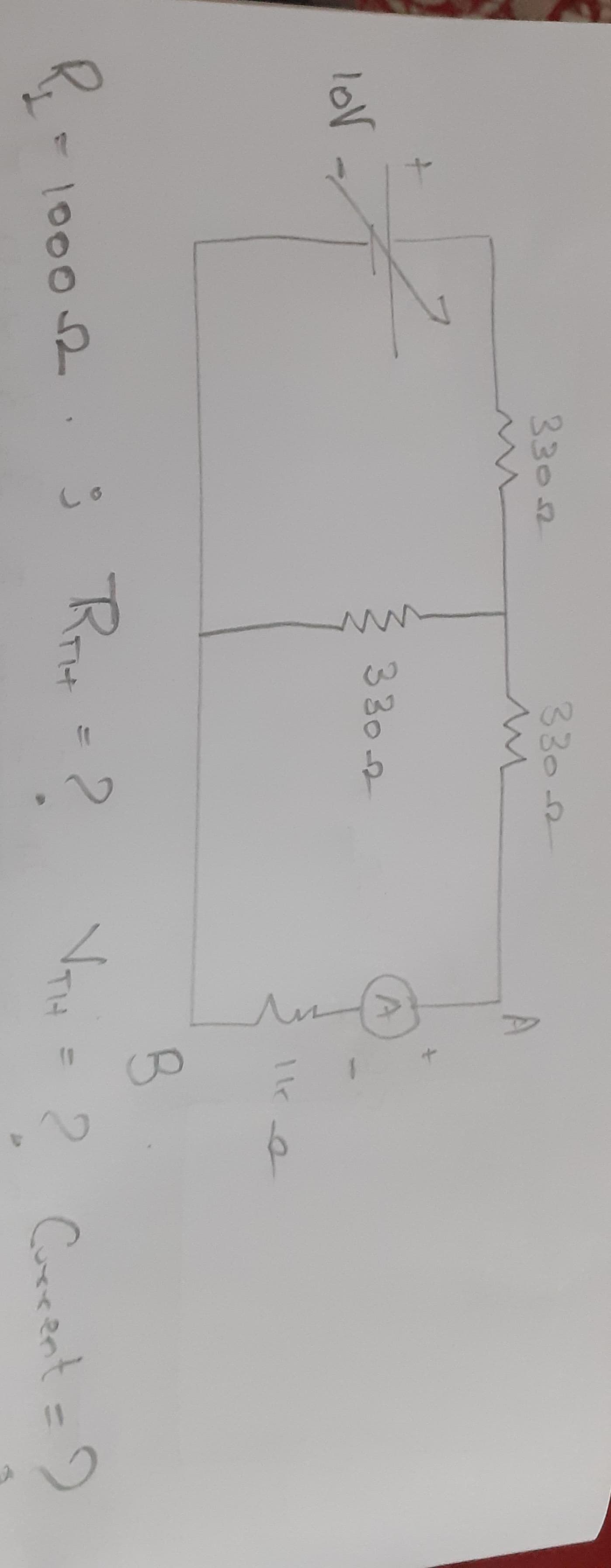 Solved R1=1000Ω;,RTH+=,VTH= ? , ﻿Cuecent = ? ﻿Use Thevenin's | Chegg.com
