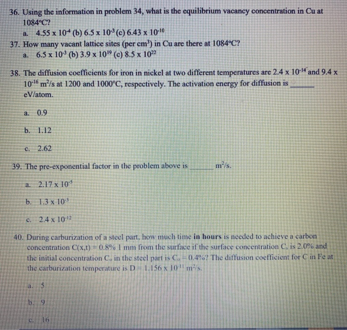 Solved 36. Using the information in problem 34, what is the | Chegg.com