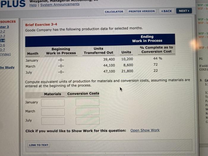Solved PLUS Help 1 System Announcements WIP - WIP - | Chegg.com