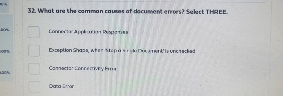 Solved What are the common causes of document errors? Select | Chegg.com