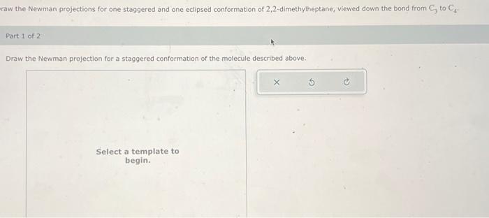 Solved raw the Newman projections for one staggered and one | Chegg.com