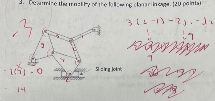 Solved 3. Determine the mobility of the following planar | Chegg.com