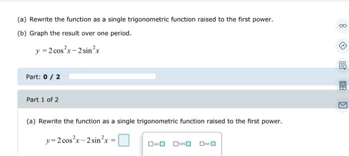 Solved (a) Rewrite the function as a single trigonometric | Chegg.com