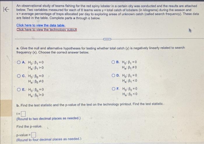 Solved data tableTechnology outputAn observational study of | Chegg.com