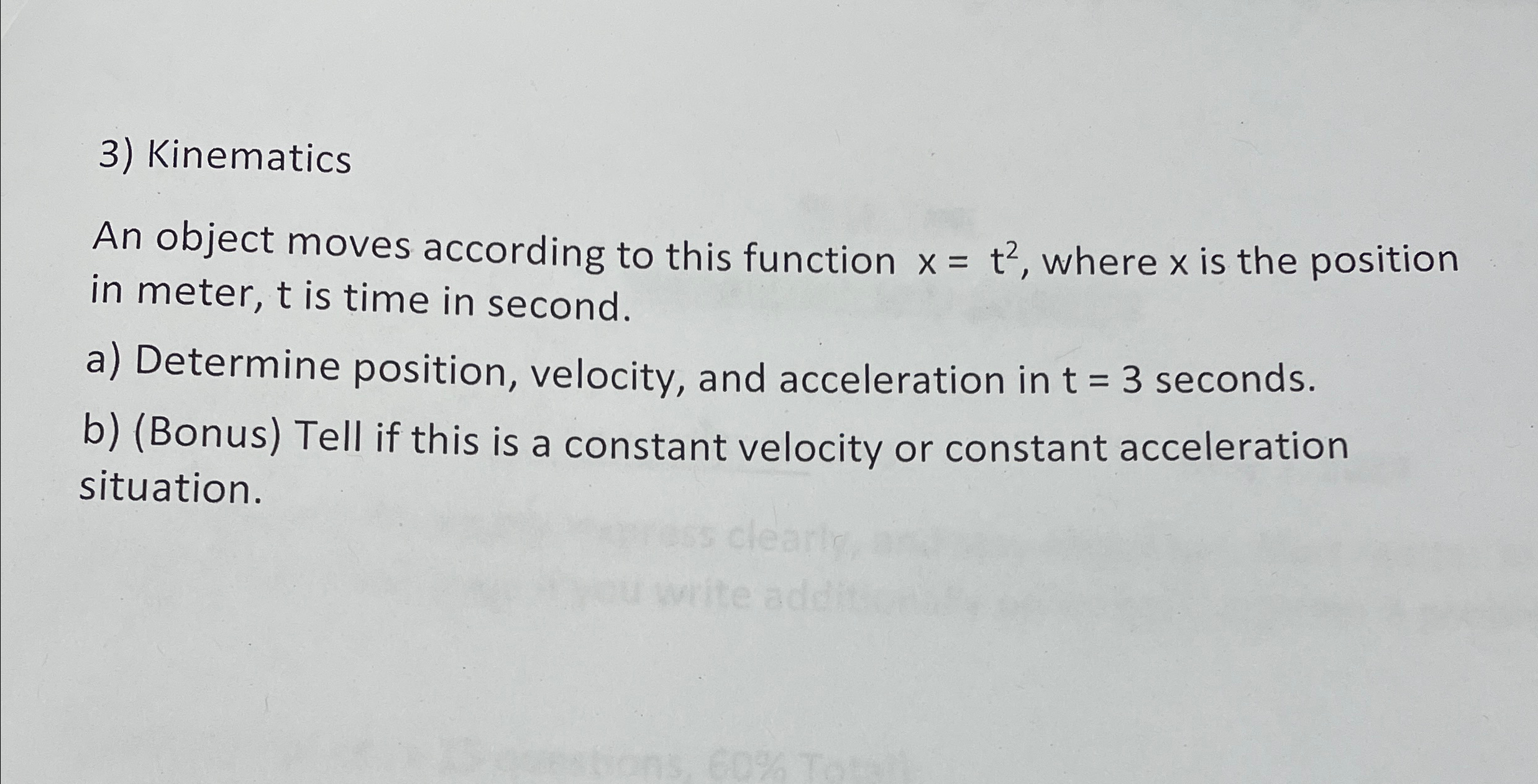 Solved Kinematicsan Object Moves According To This Function 8855