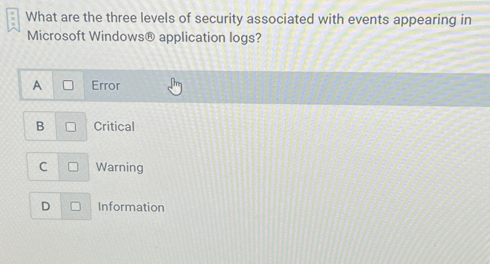 Solved What are the three levels of security associated with | Chegg.com