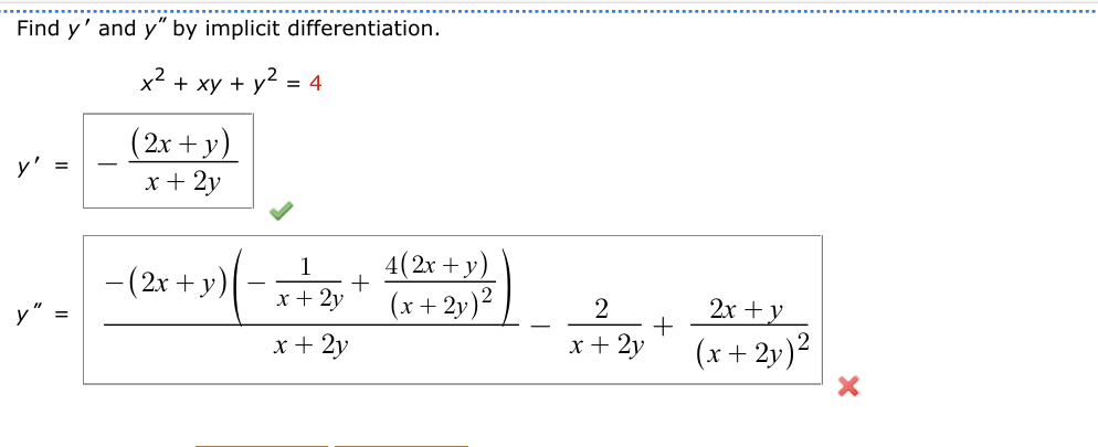 Solved Find y' ﻿and y'' ﻿by implicit | Chegg.com