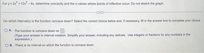 Solved Determine where the function is (a) increasing; (b) | Chegg.com
