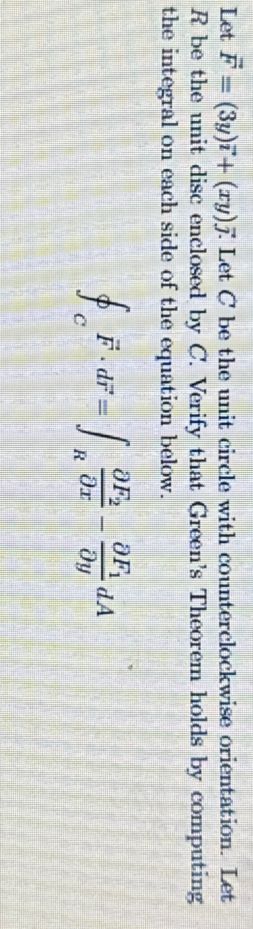 Solved Let vec(F)=(3y)vec(z)+(xy)vec(j). ﻿Let C ﻿be the unit | Chegg.com