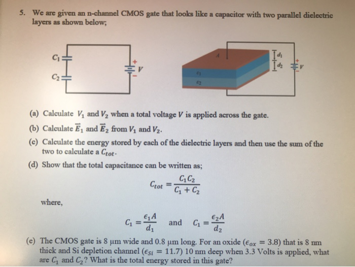 Solved 5. We are given an n-channel CMOS gate that looks | Chegg.com