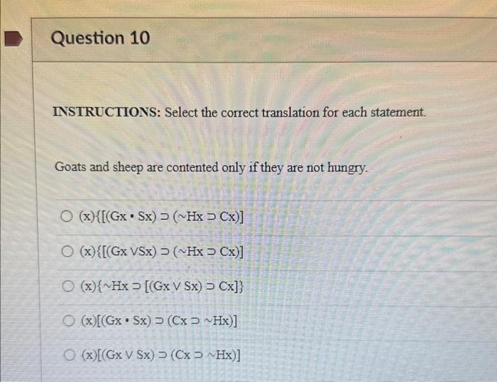 Solved INSTRUCTIONS: Select the correct translation for each | Chegg.com
