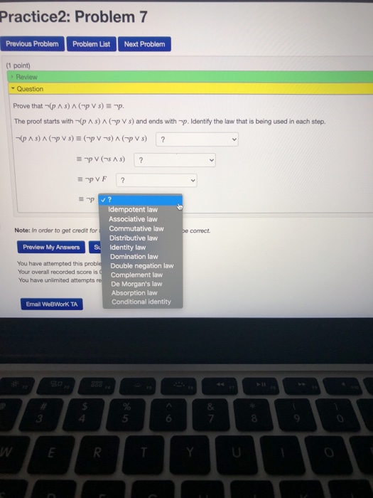 Solved Practice2: Problem 7 Previous Problem Problem List | Chegg.com
