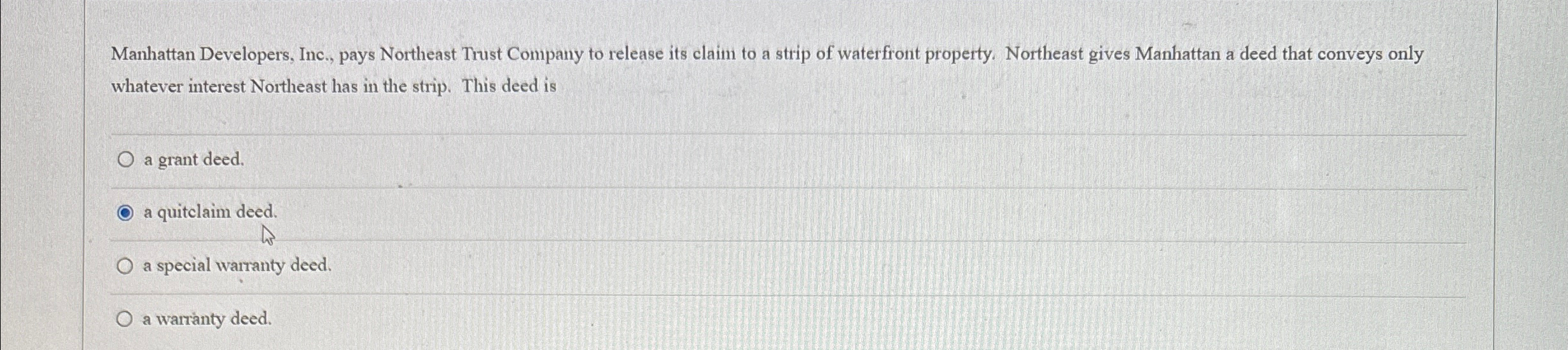 Solved Manhattan Developers, Inc., pays Northeast Trust | Chegg.com