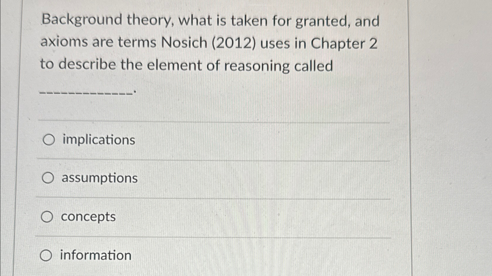 Solved Background theory, what is taken for granted, and | Chegg.com