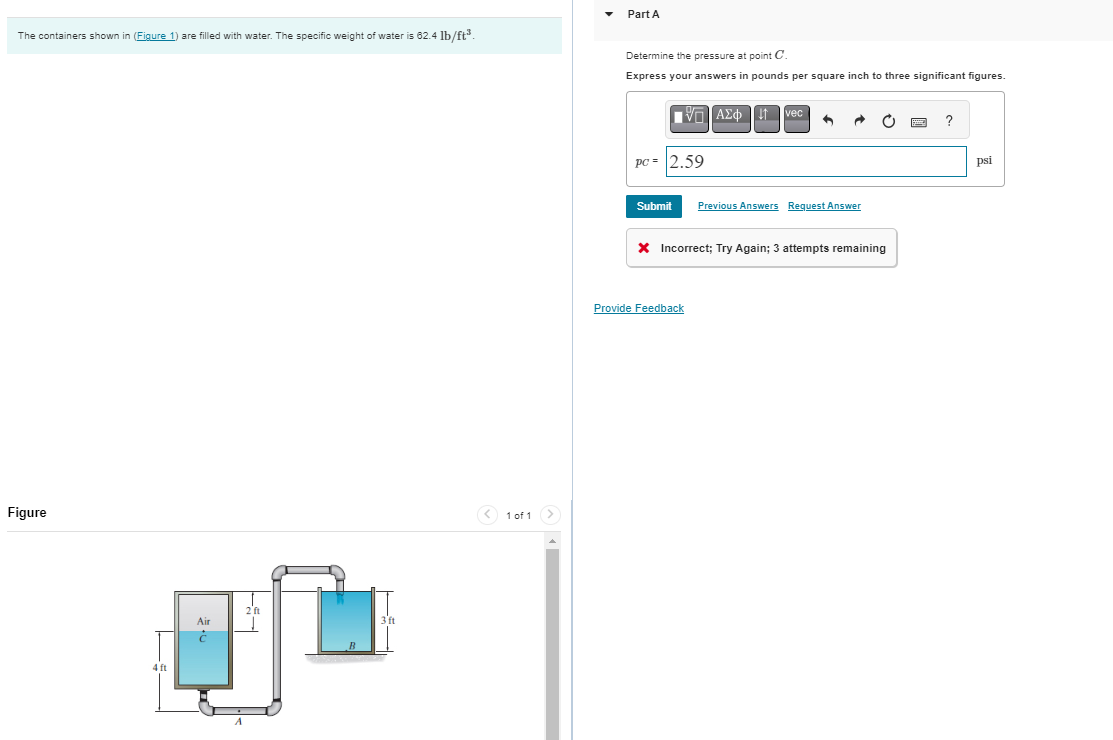 Solved The containers shown in (Figure 1) ﻿are filled with | Chegg.com