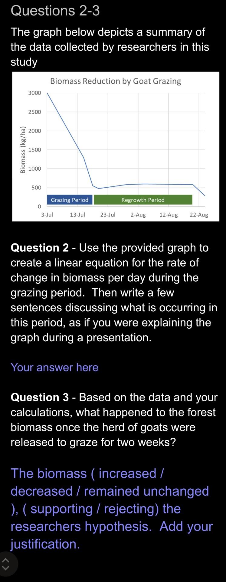Solved Scenario 1 - Grazing Goats Reduce Fire Risk Question | Chegg.com