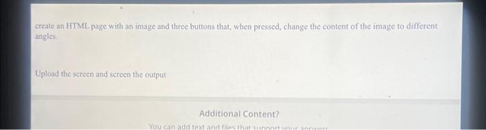 Solved create an HTML, page with an image and three buttons | Chegg.com