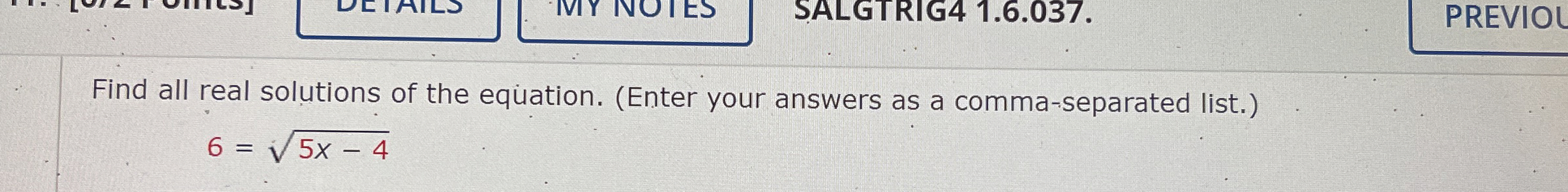 Solved Find all real solutions of the equation. (Enter your | Chegg.com