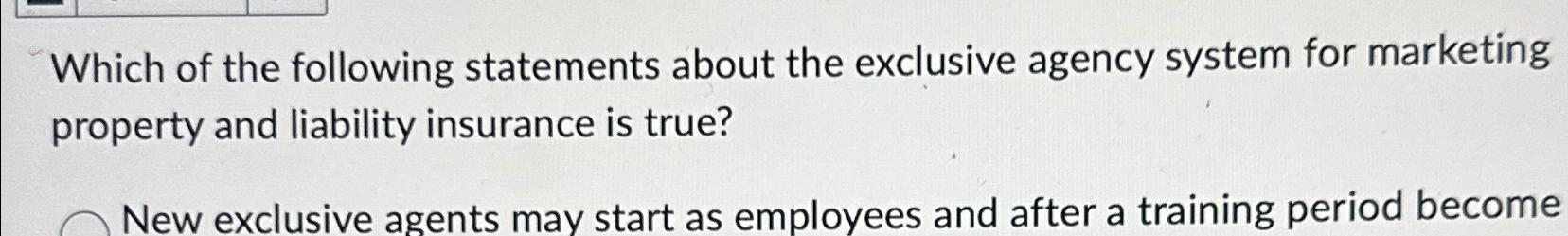 Solved Which of the following statements about the exclusive | Chegg.com