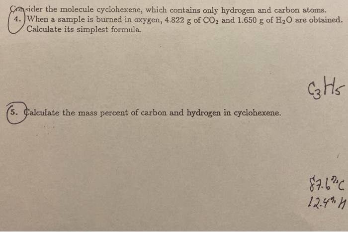 Solved Consider the molecule cyclohexene, which contains | Chegg.com