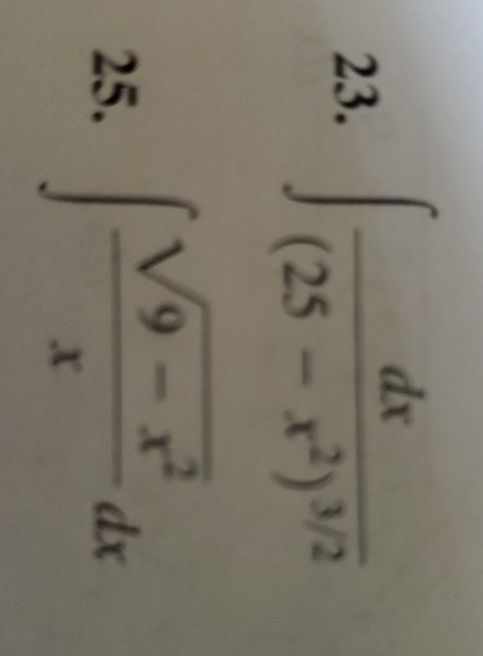 Solved kercises 7–56. Trigonometric substitutions Evaluate | Chegg.com