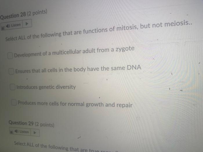 Solved Jestion 29 (2 points) Listen Select All of the | Chegg.com Solved Jestion 29 (2 points) Listen Select All of the | Chegg.com