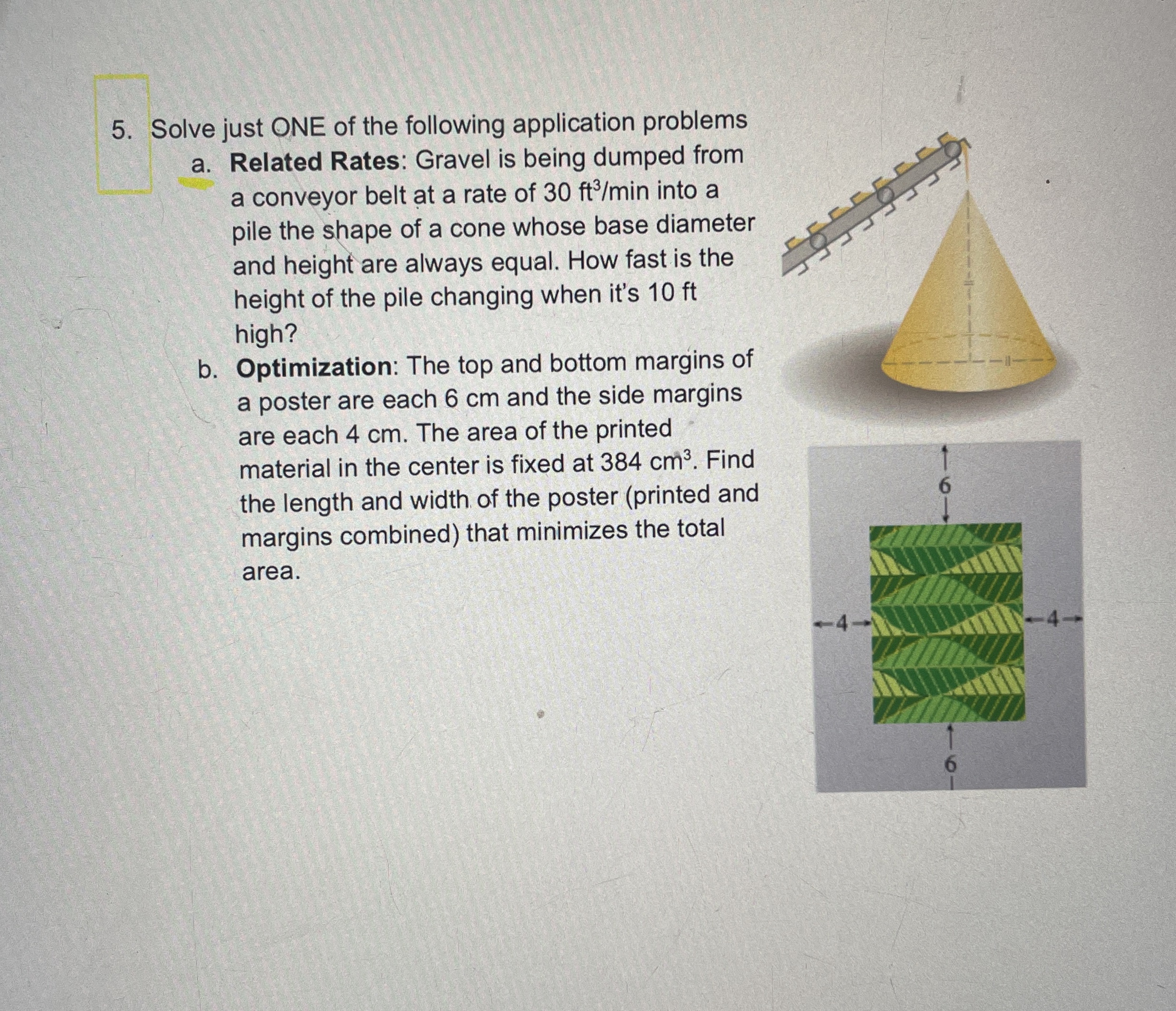 Solved Solve just ONE of the following application | Chegg.com