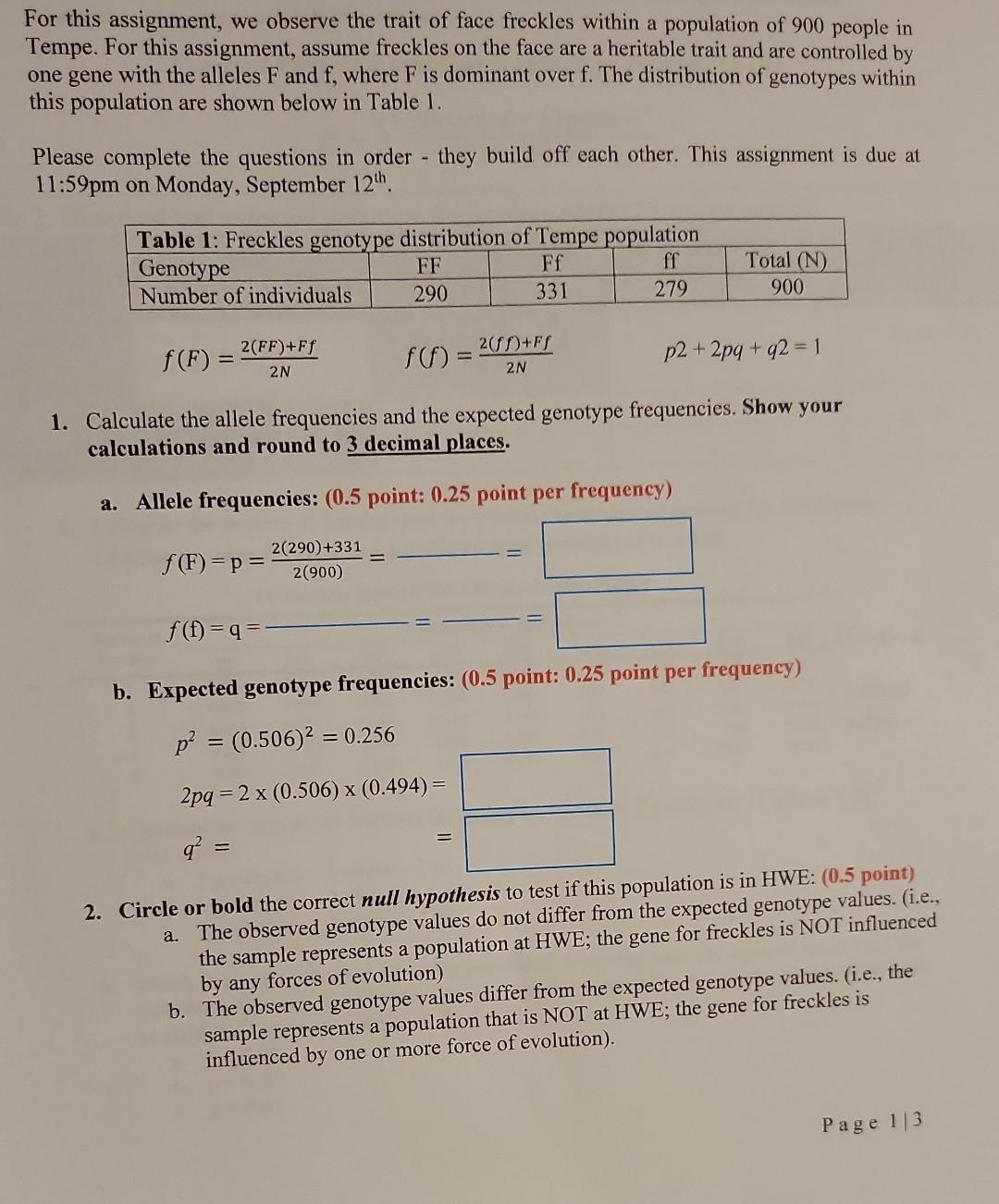 Solved For This Assignment We Observe The Trait Of Face