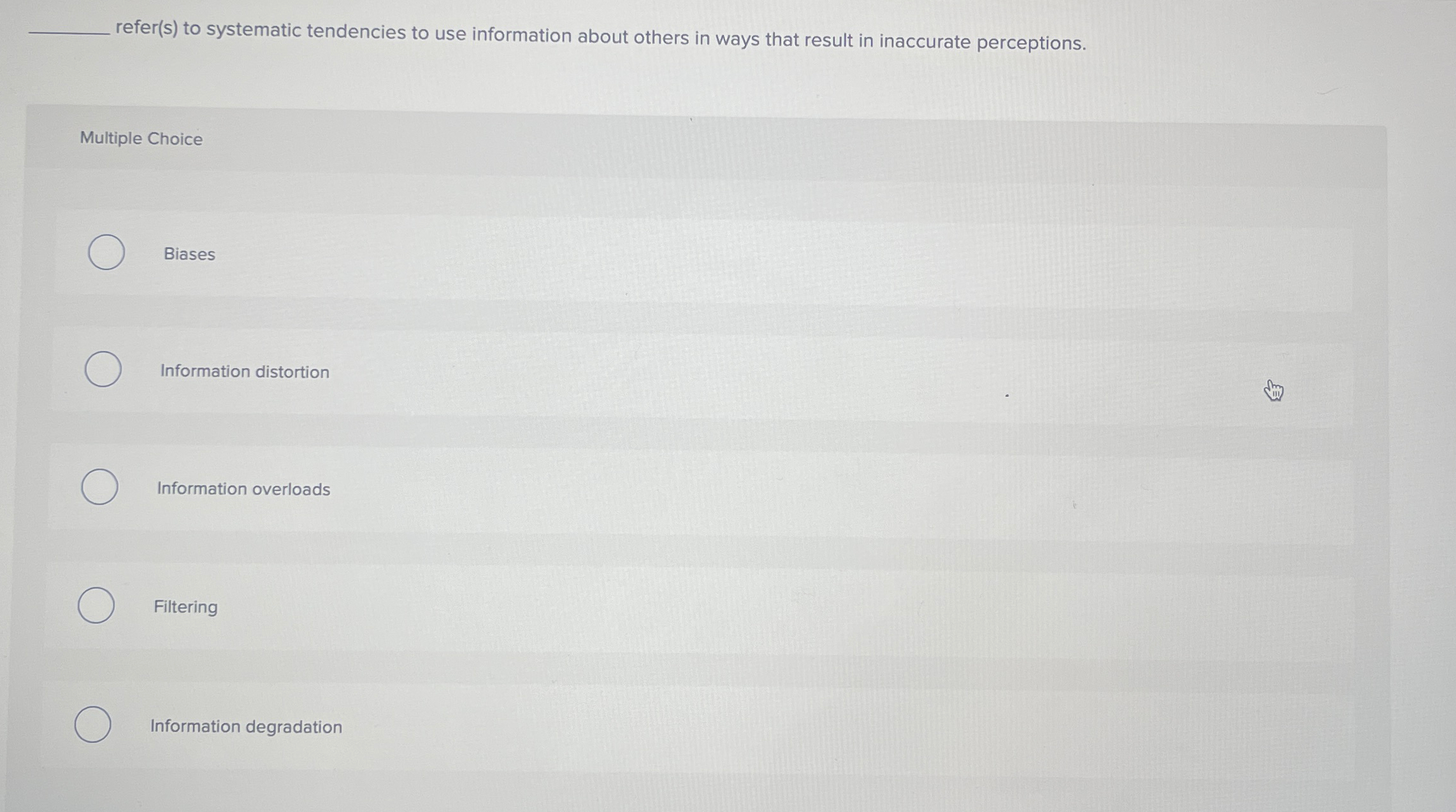 Solved refer(s) ﻿to systematic tendencies to use information | Chegg.com